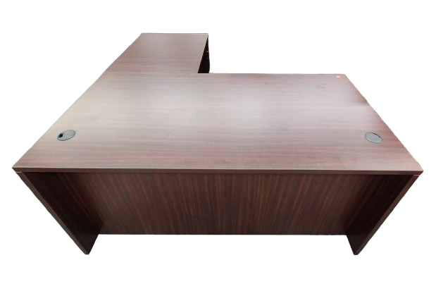 Mahogany Laminate | L-Shaped Desk Shell | Office Pro's